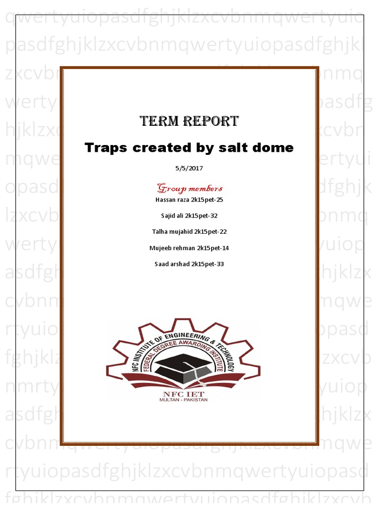 Traps Created by Salt Dome | PDF | Petroleum Reservoir | Earth Sciences
