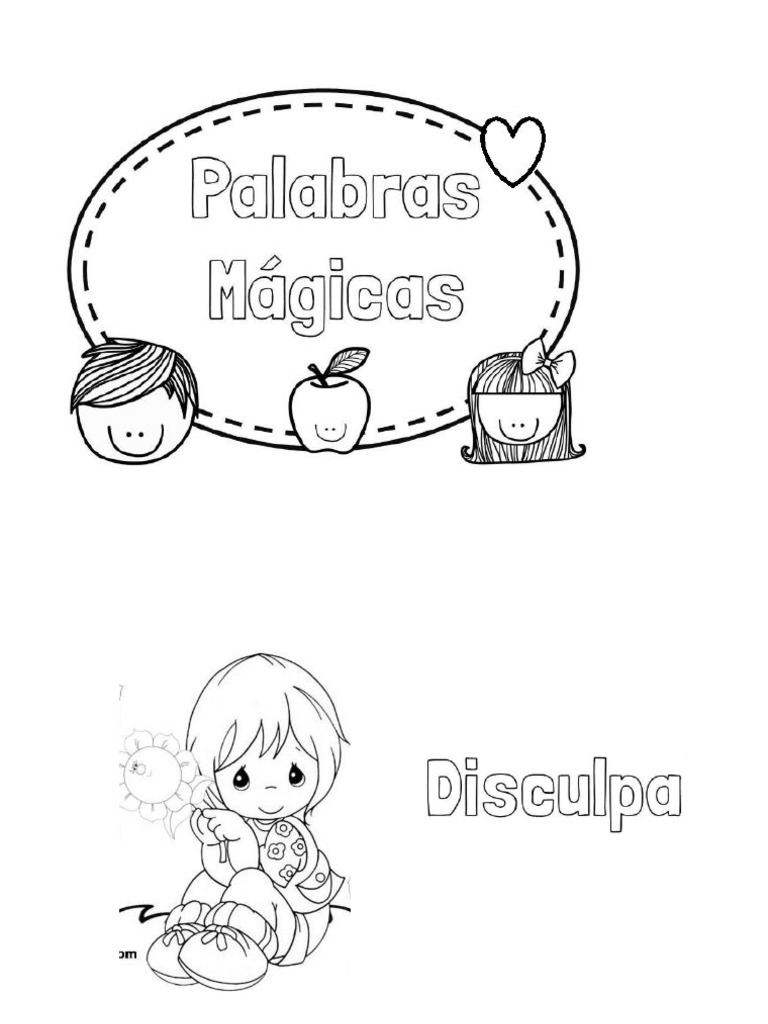 Palabras Magicas para Colorear | PDF