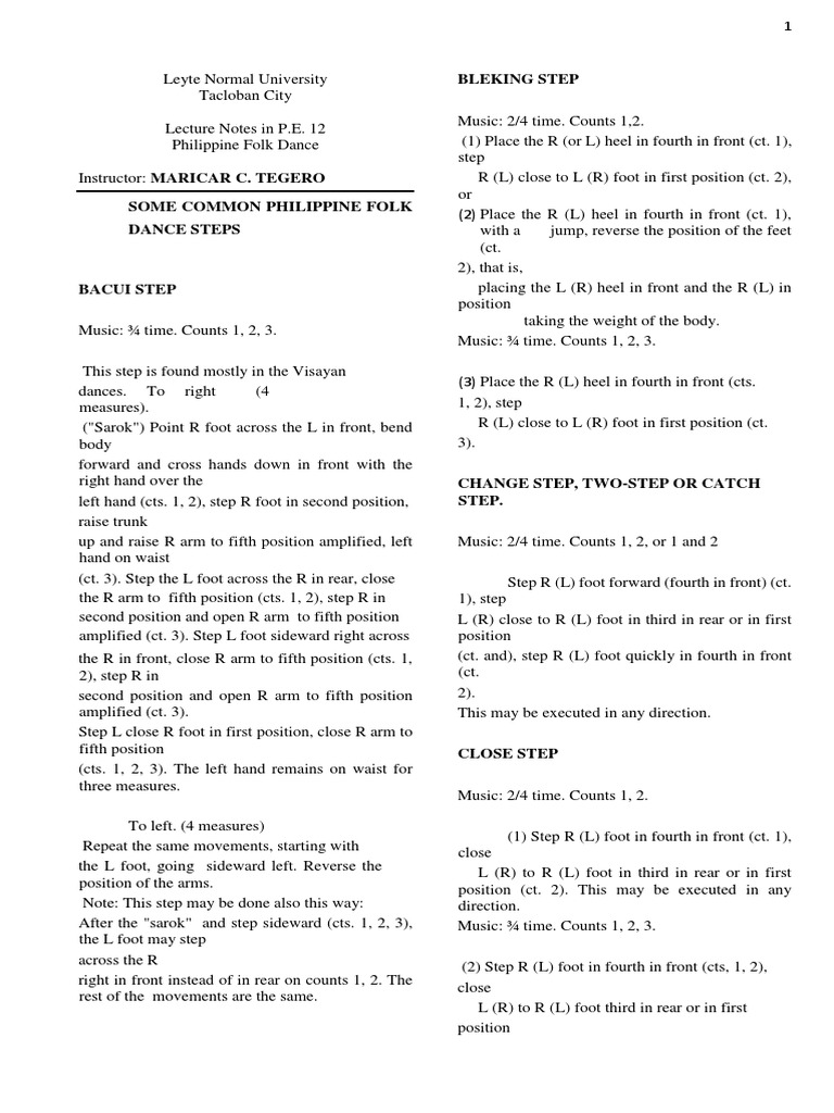 Philippine Folk Dance Steps | PDF | Foot | Ct Scan