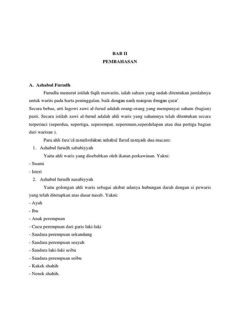 Ashabul Furudh | PDF | Seni & Disiplin Bahasa