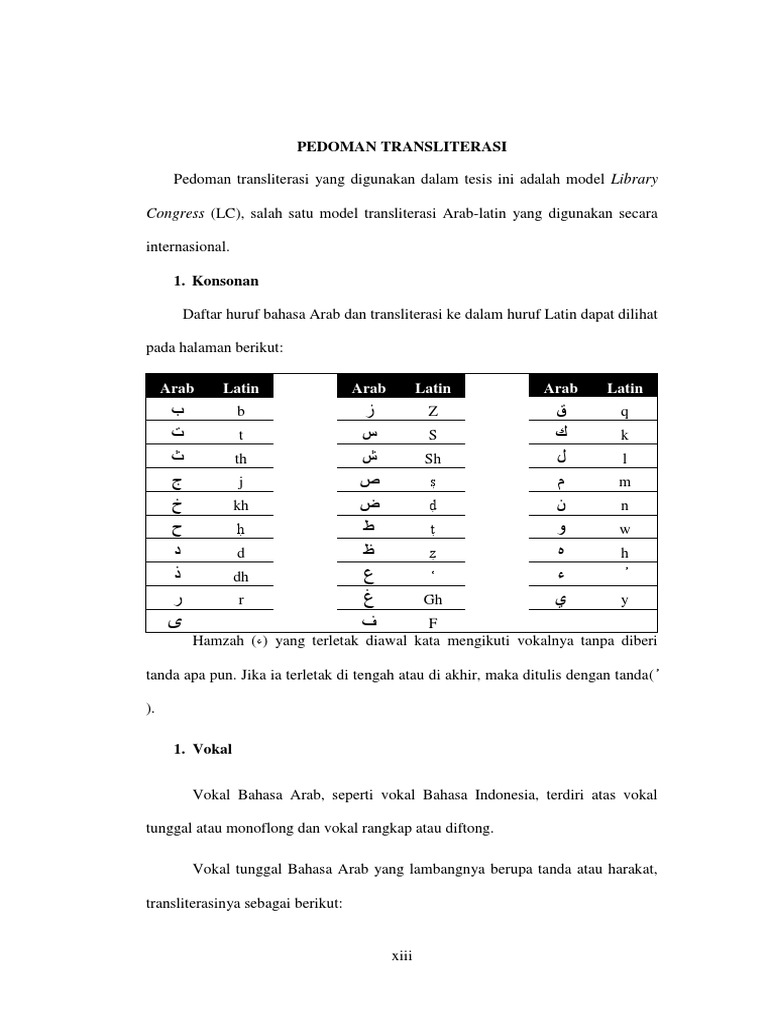 Pedoman Transliterasi | PDF