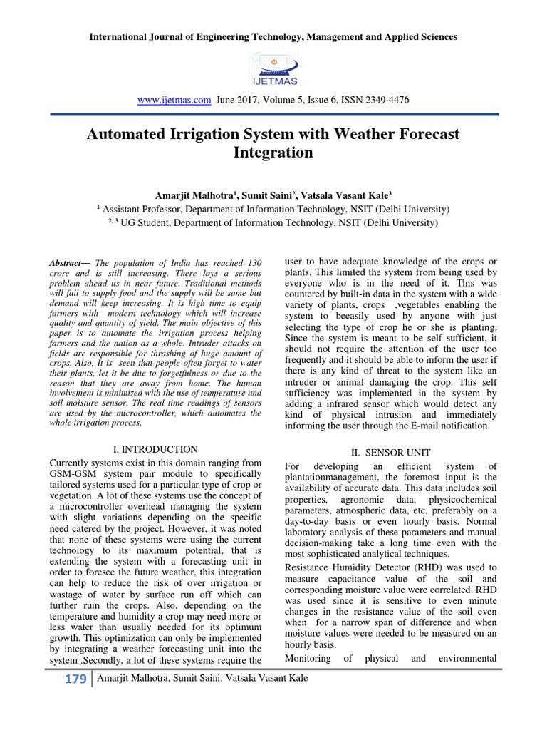 Irrigation RRL | PDF | Electrical Resistance And Conductance ...