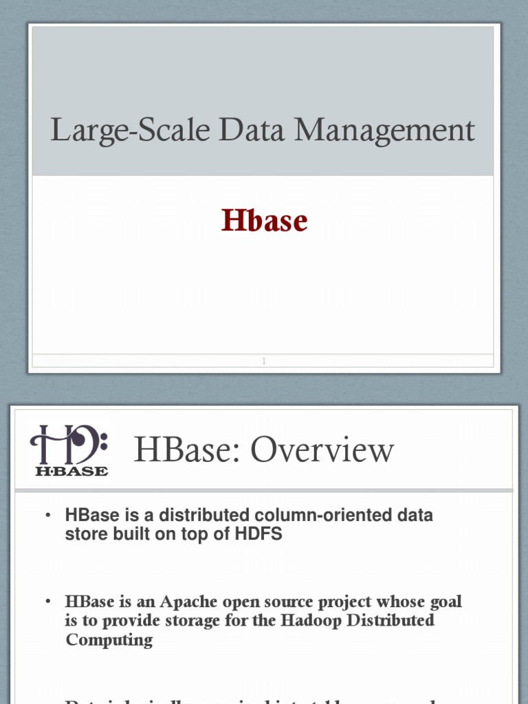 HBase | PDF | Apache Hadoop | Computer Data