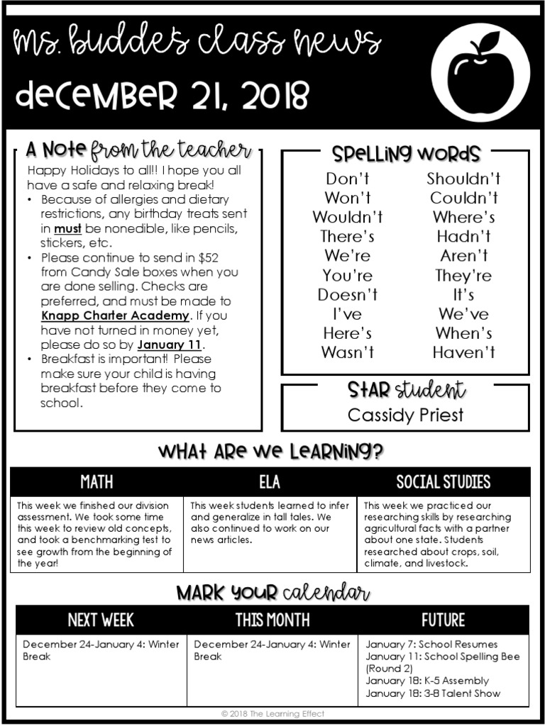 Newsletter Dec | PDF | Behavior Modification | Cognition