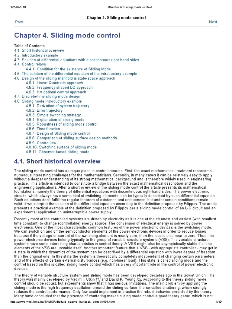 Chapter 4. Sliding Mode Control | PDF | Control Theory | Matrix (Mathematics)