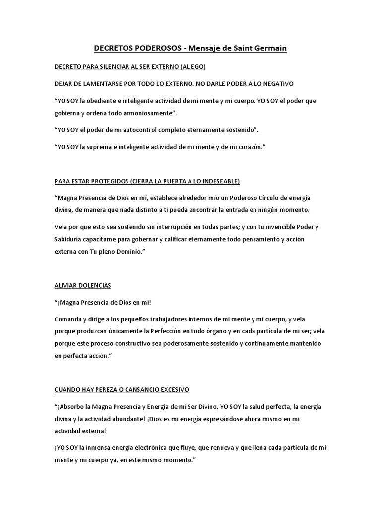 Decretos Poderosos | PDF