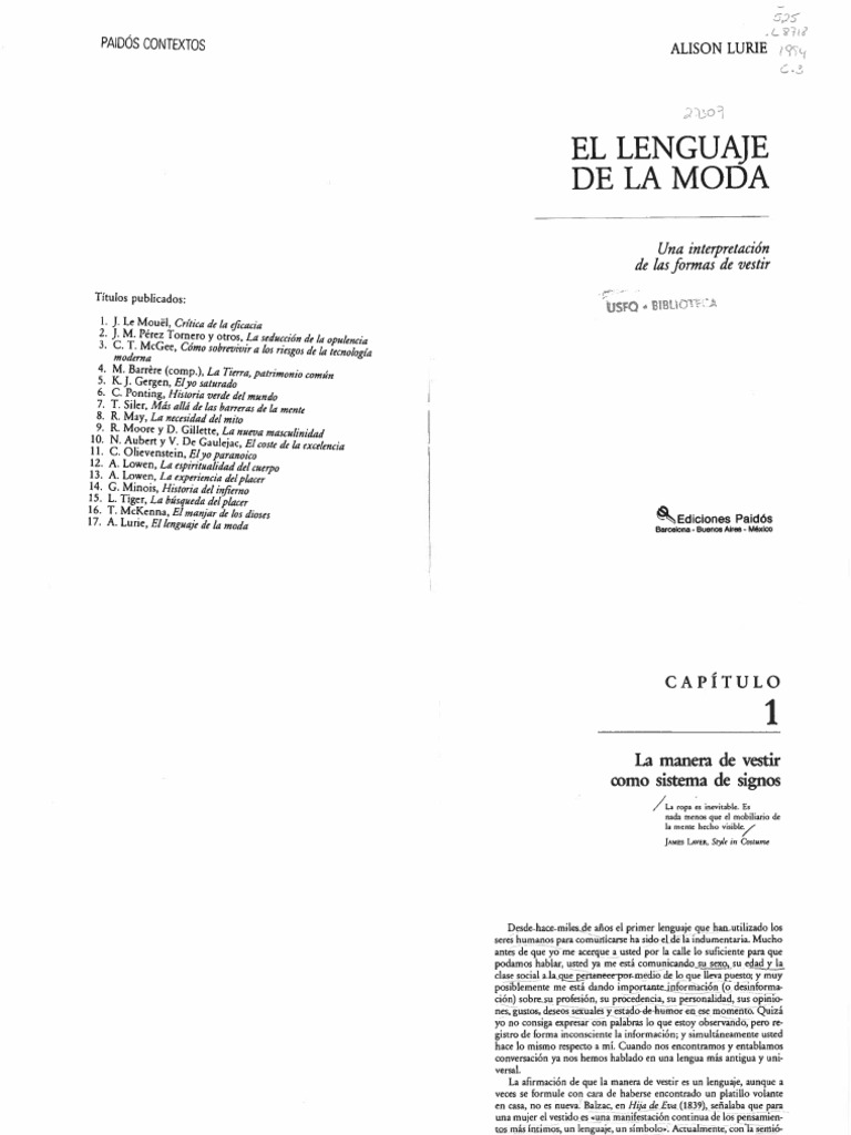 El Lenguaje de La Moda | PDF
