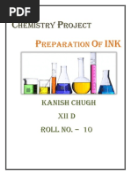 To Study The Preparation of Ink | PDF | Ink | Chemical Substances