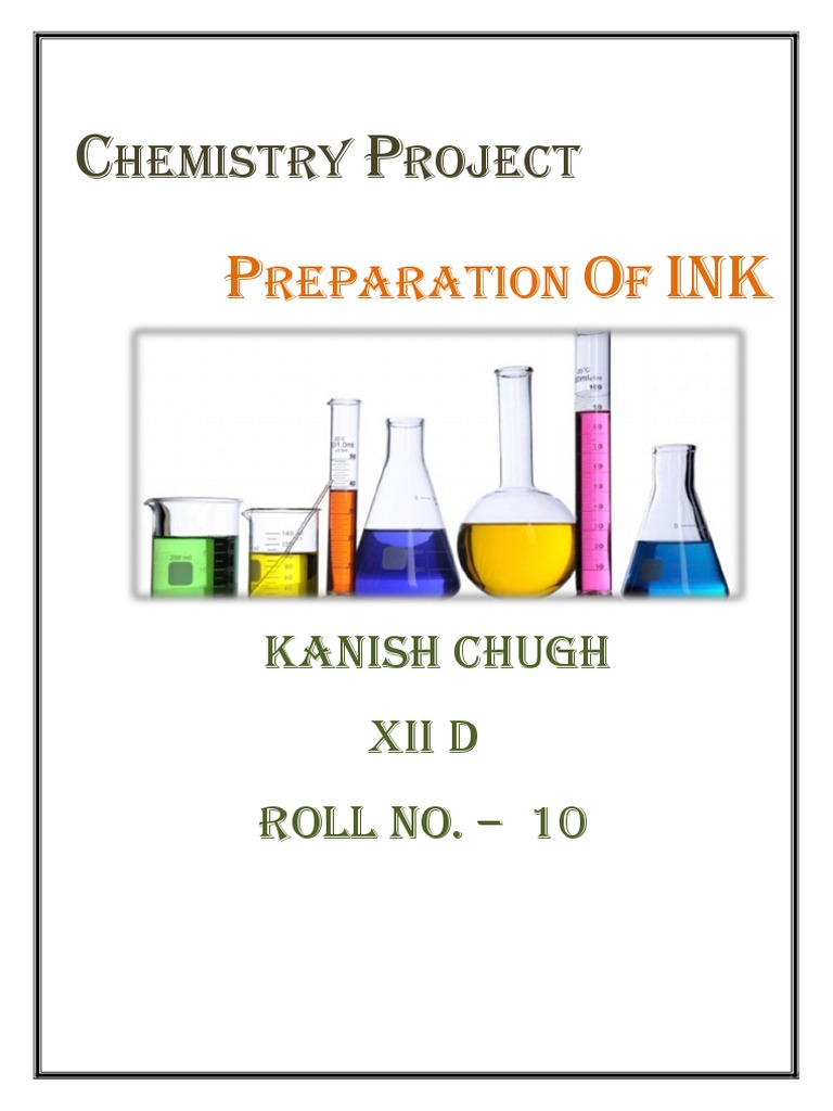 Chemistry Project-Preperation of Ink | PDF | Ink | Art Materials
