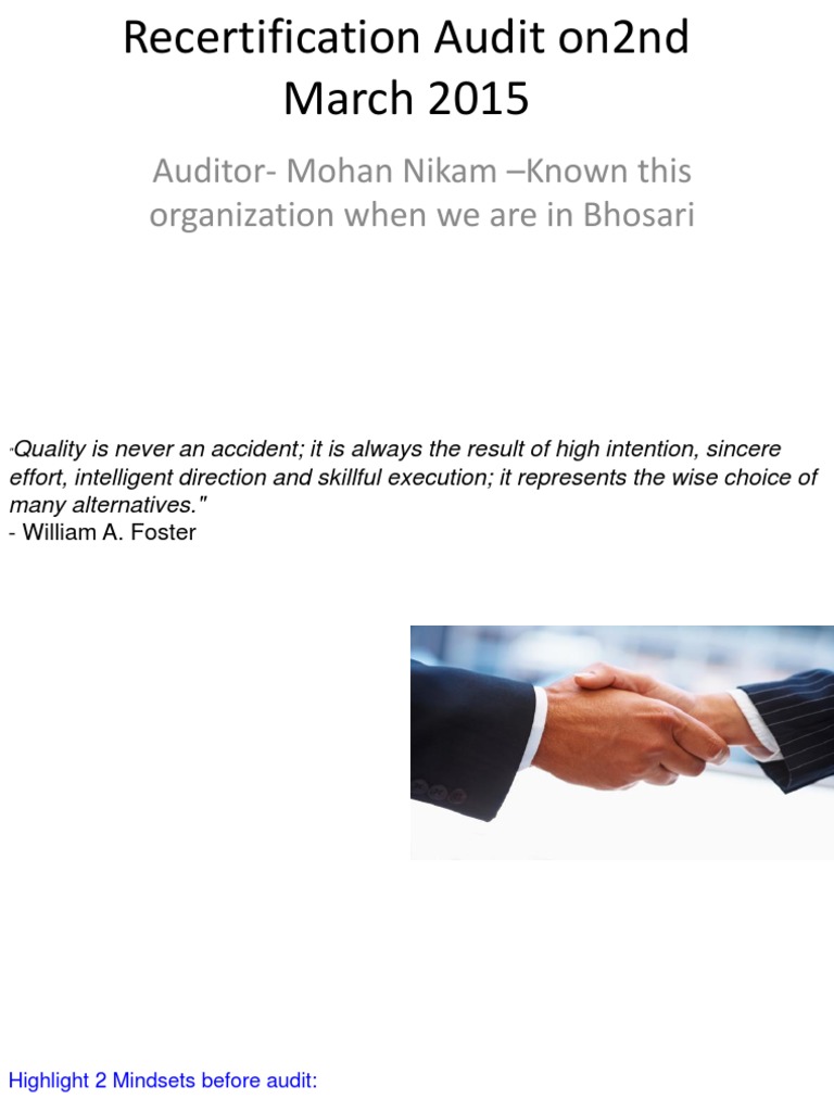 Audit Preparation | Download Free PDF | Quality Management System | Iso ...