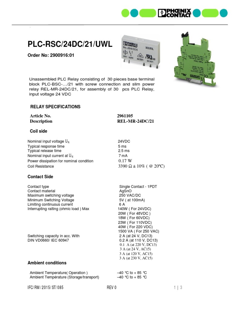 PLC-RSC-24DC-21-UWL | Relay | Electronic Engineering