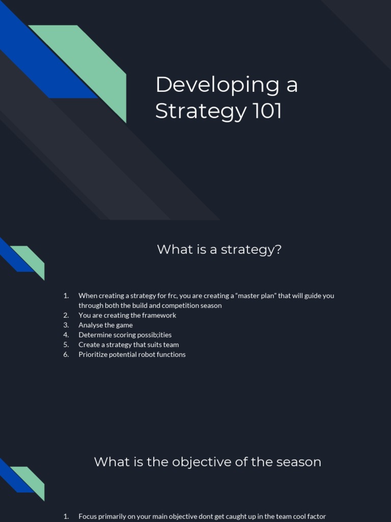 FRC Strategy Development Guide | PDF | Career & Growth | Business