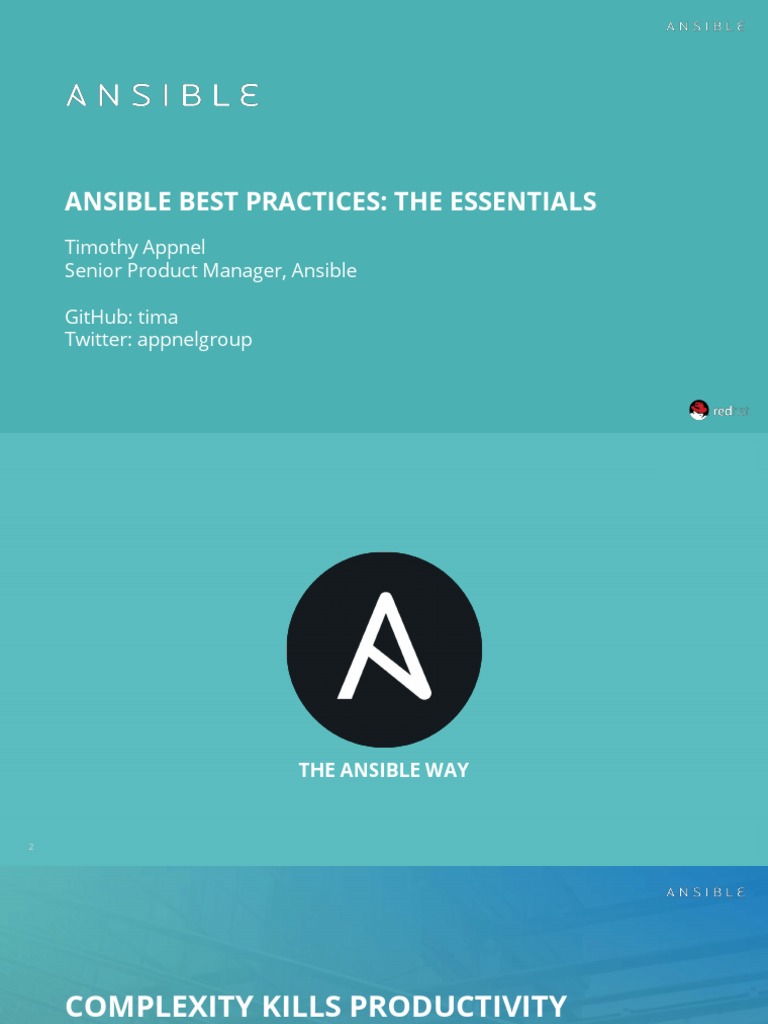 Ansible Best Practices | PDF | Command Line Interface | Automation