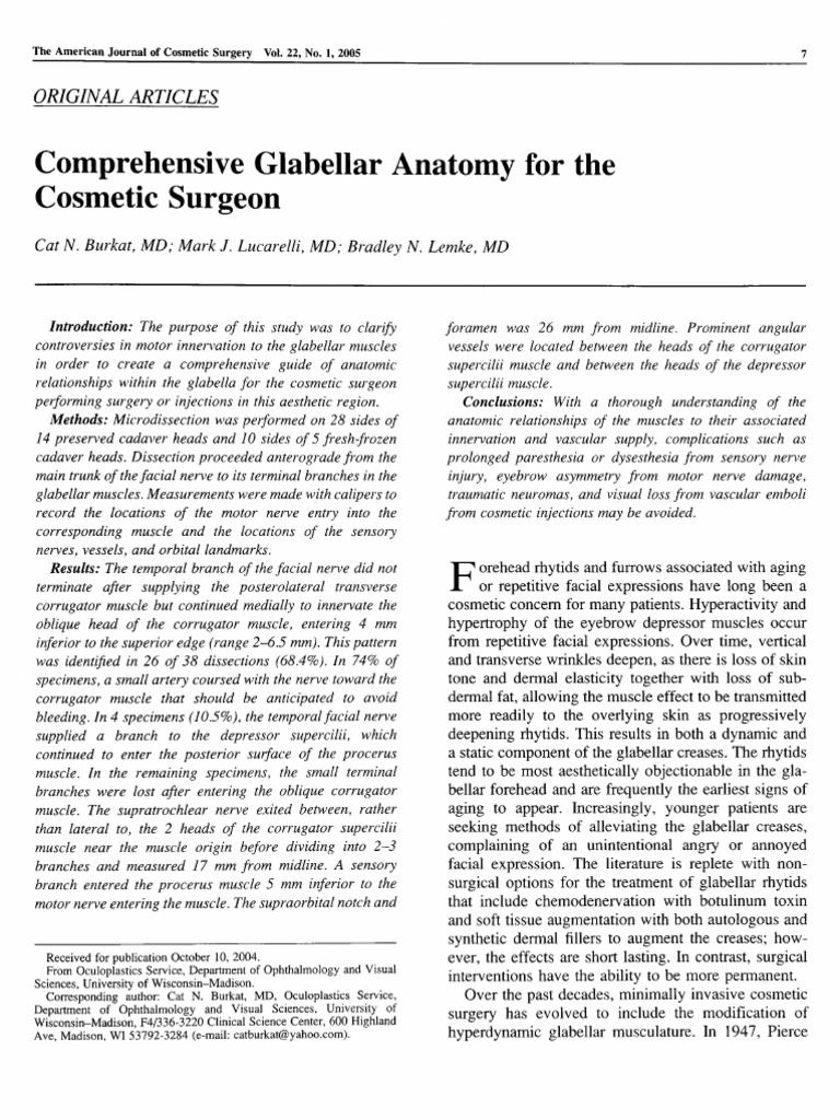 Glabella | PDF | Anatomical Terms Of Location | Human Head And Neck
