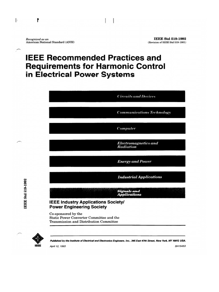 IEEE 519-1992 Tabel r1 | PDF