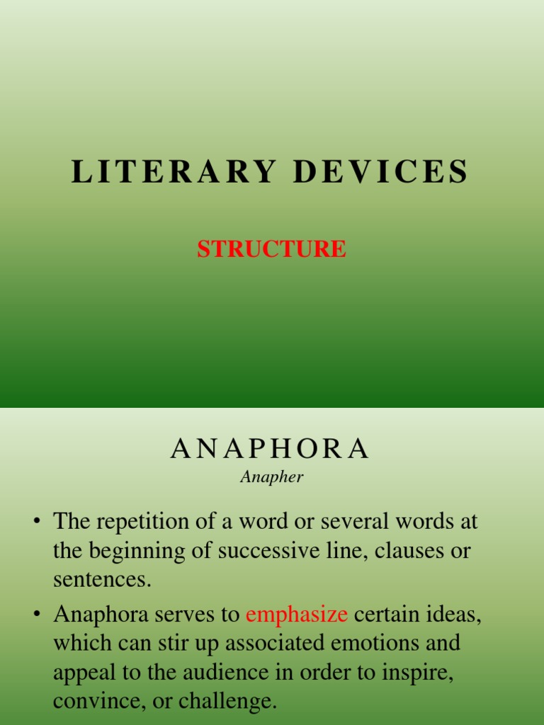 Literary Devices | PDF | Sentence (Linguistics) | Phrase
