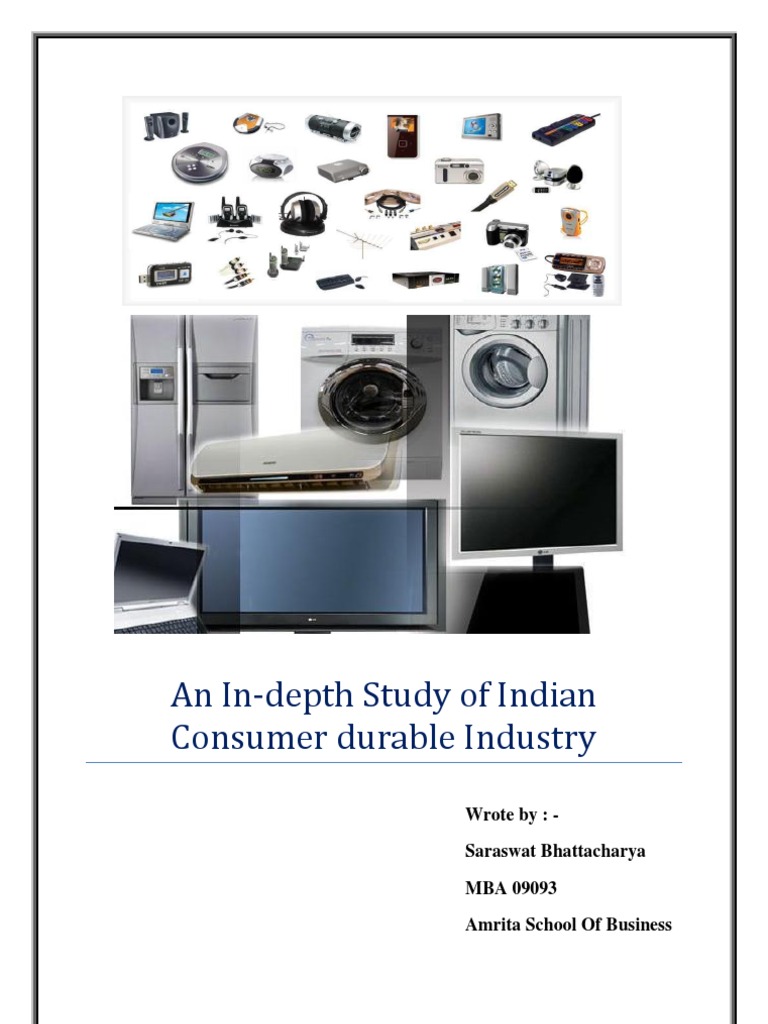 An In-Depth Study of Indian Consumer Durable Industry | PDF | Home ...