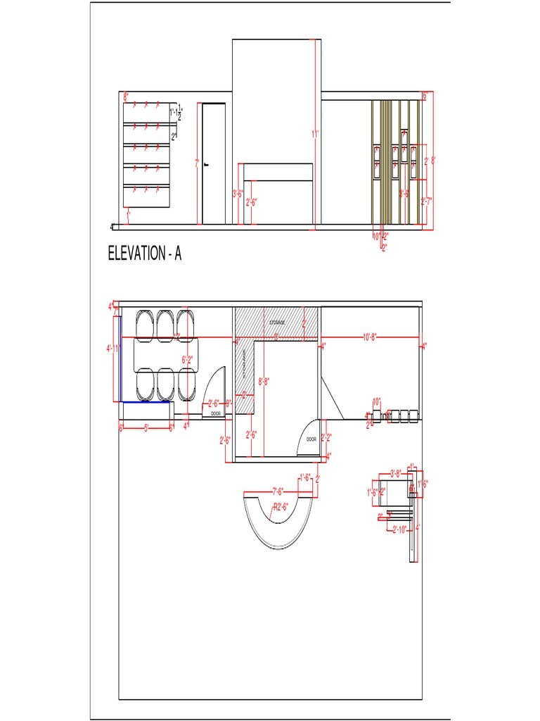 Front Elevation Drawing with Dimensions | PDF