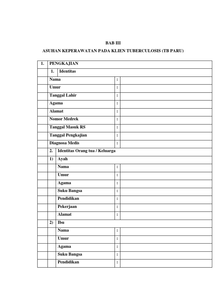 Asuhan Keperawatan TB Paru | PDF | Pengembangan Diri | Kesehatan Holistik