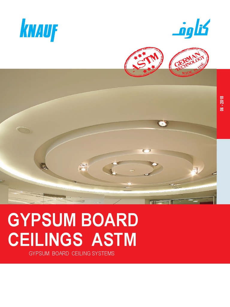 Knauf ASTM Ceiling Manual | PDF | Drywall | Wall