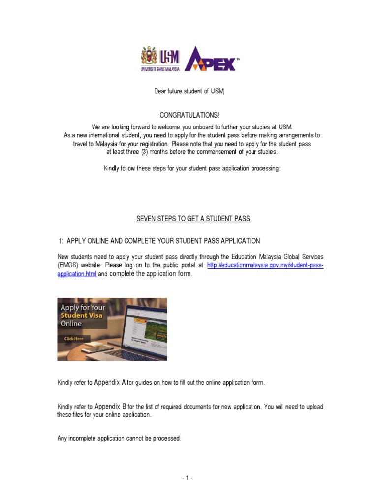 Seven Steps to Get a Student Pass_ v1217 | Travel Visa | Passport