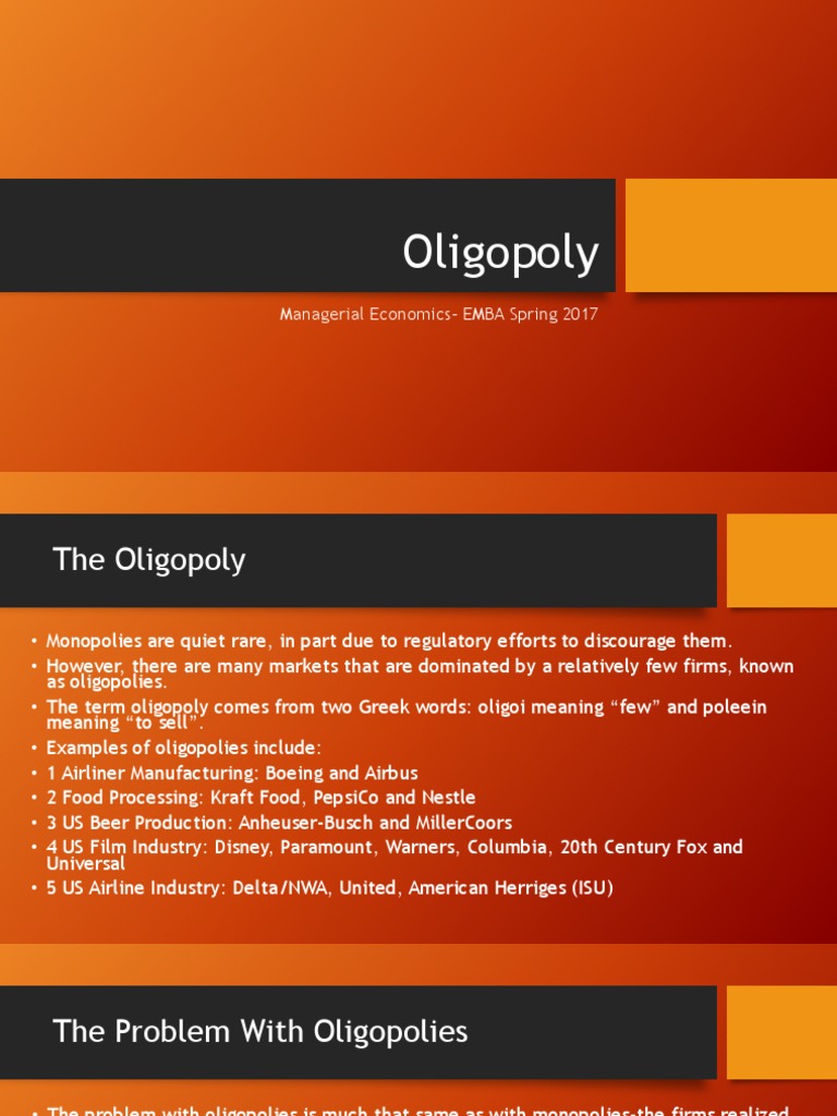 Understanding Oligopolies | PDF | Oligopoly | Monopoly