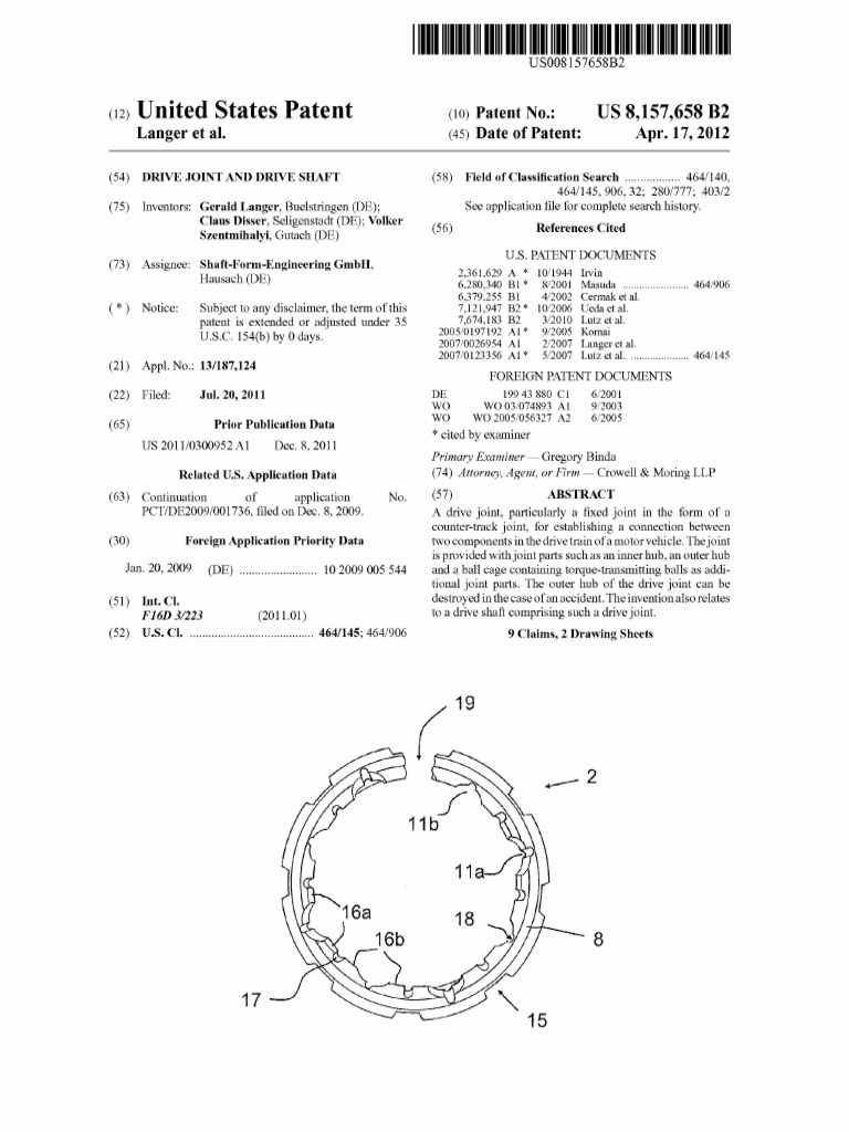 United States Patent (10) Patent No.: US 8,157,658 B2 | PDF ...