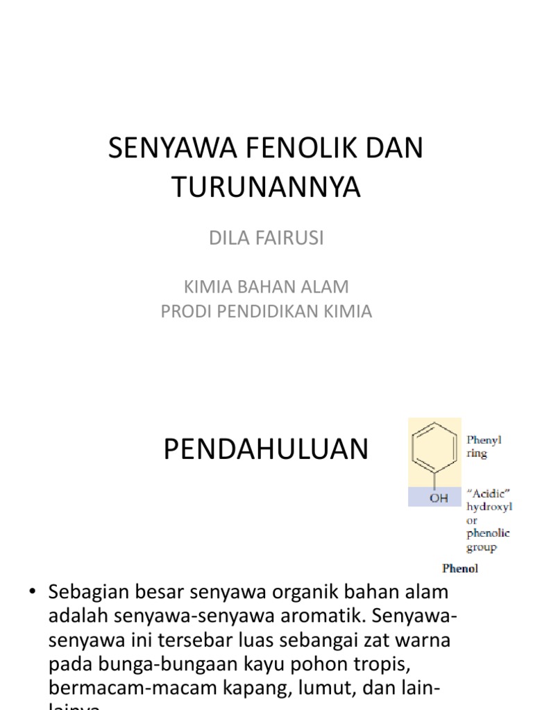 Senyawa Fenolik Dan Turunannya | PDF