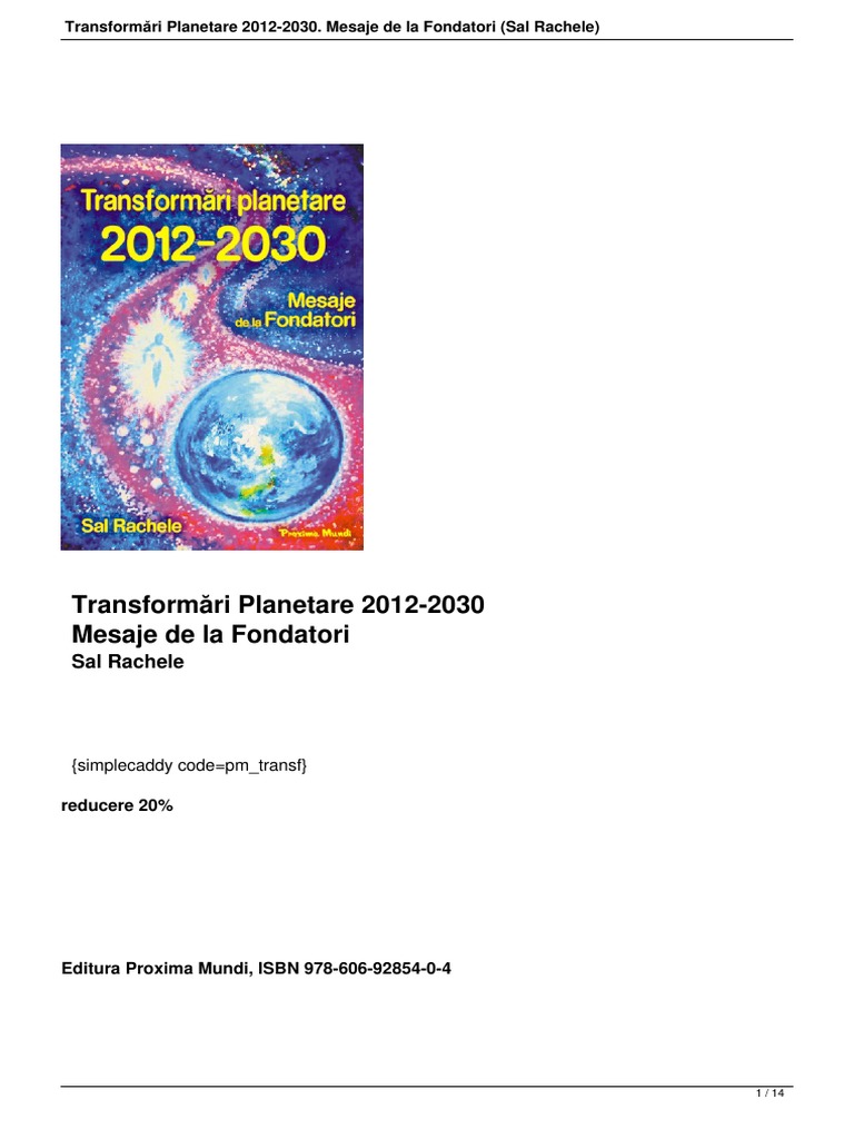 Transformari Planetare 2012 2030 PDF | PDF