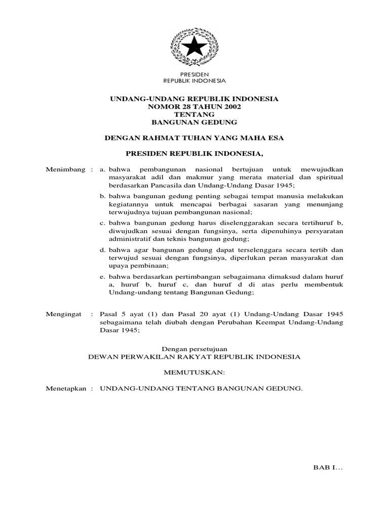 UU Nomor 28 Tahun 2002 (UU Nomor 28 Tahun 2002) PDF | PDF