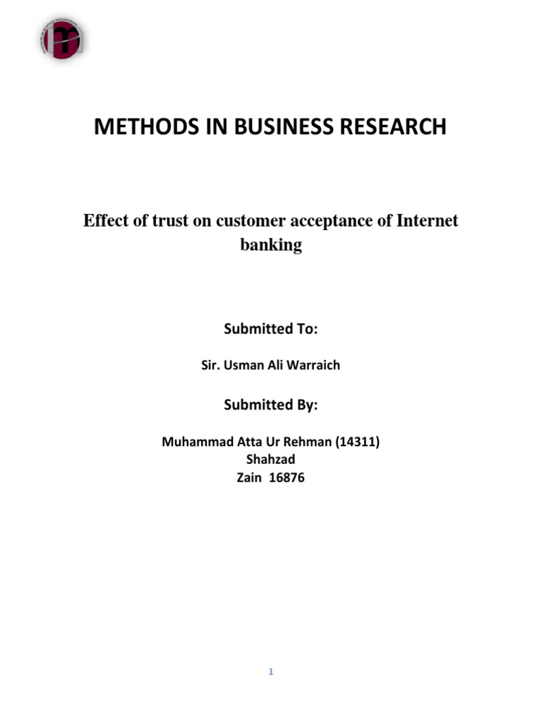MBR Report Final | PDF | Survey Methodology | Structural Equation Modeling