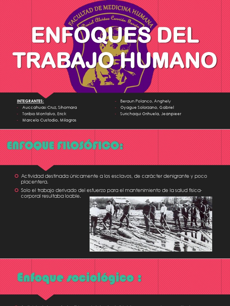 Enfoques Del Trabajo Humano | PDF | Derecho laboral | Sociedad