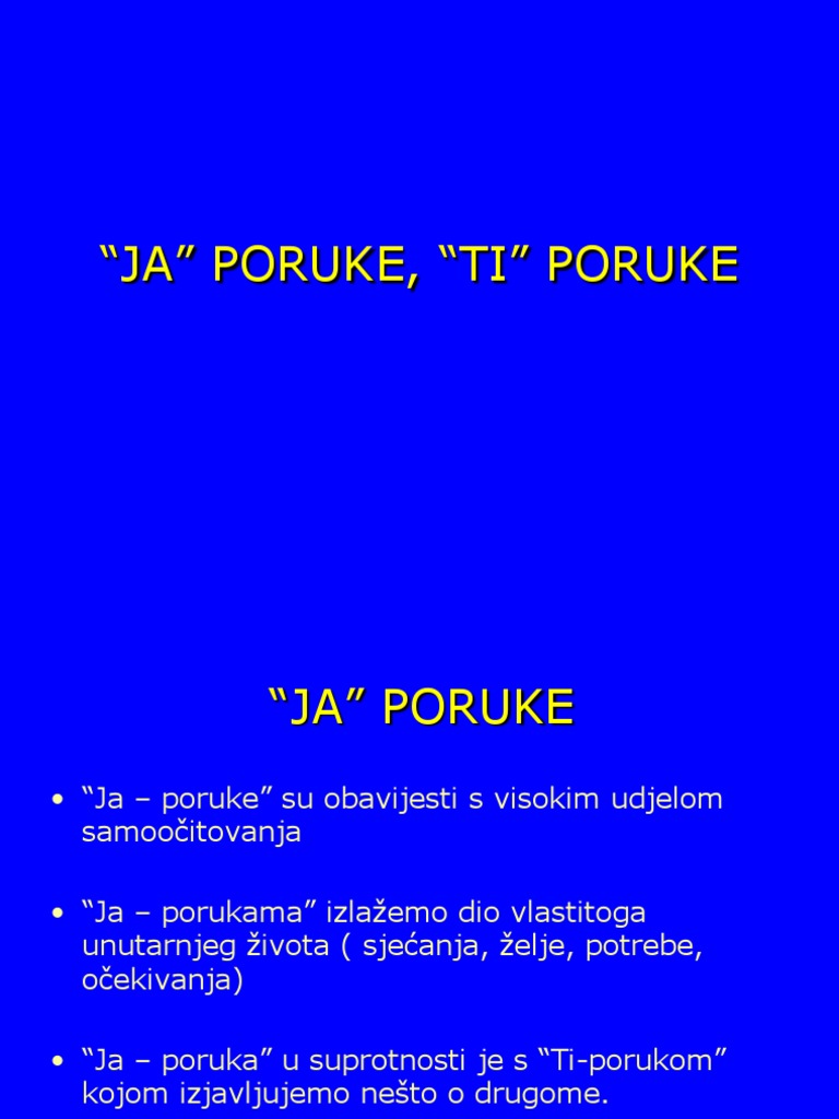Ja Poruke | PDF