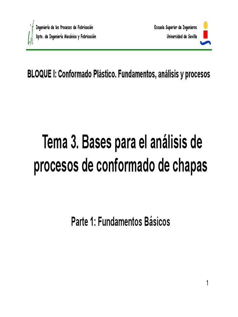 3.1 Conformado de Chapa - Bases PDF | PDF | Ingeniería | Plasticidad (Física)