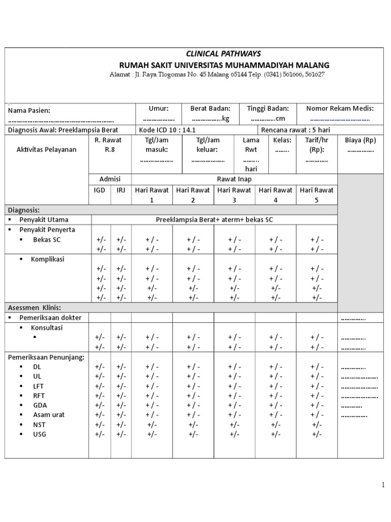 Clinical Pathways PEB +bekas SC | PDF | Wellness