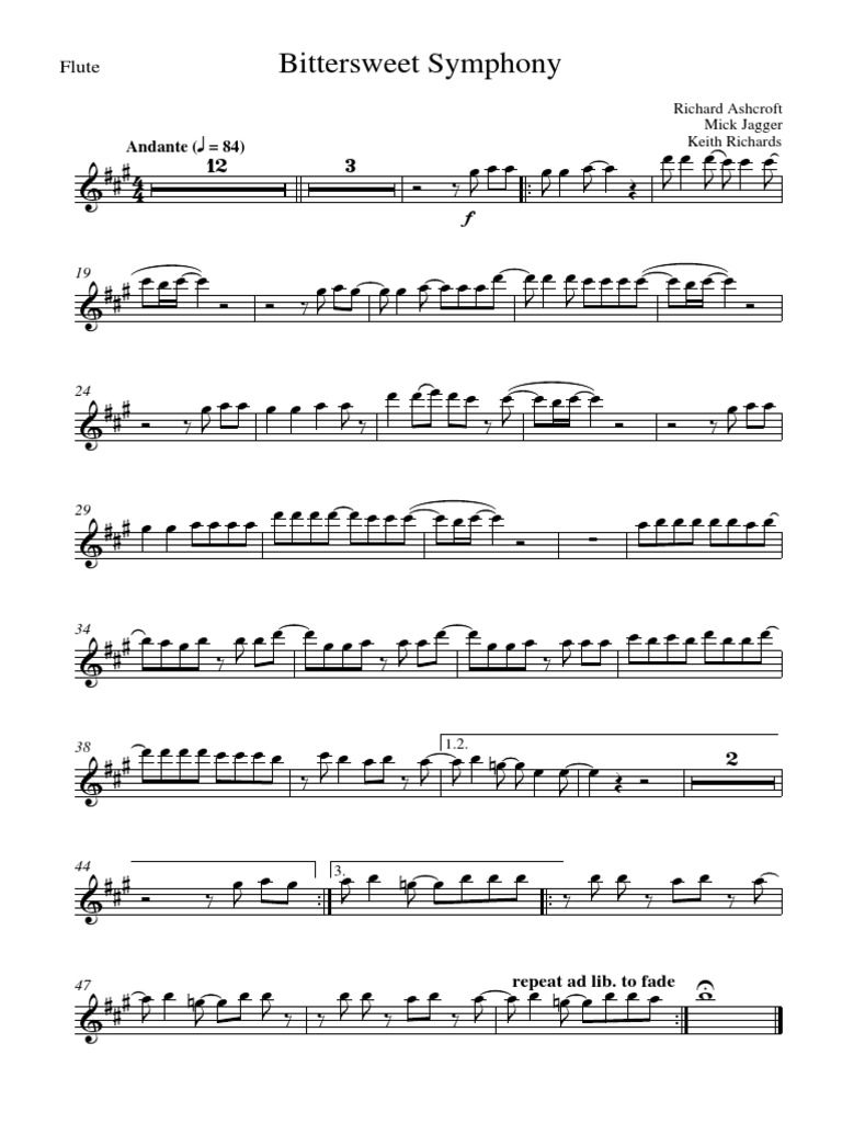 219139146-Bittersweet Symphony Flute | PDF
