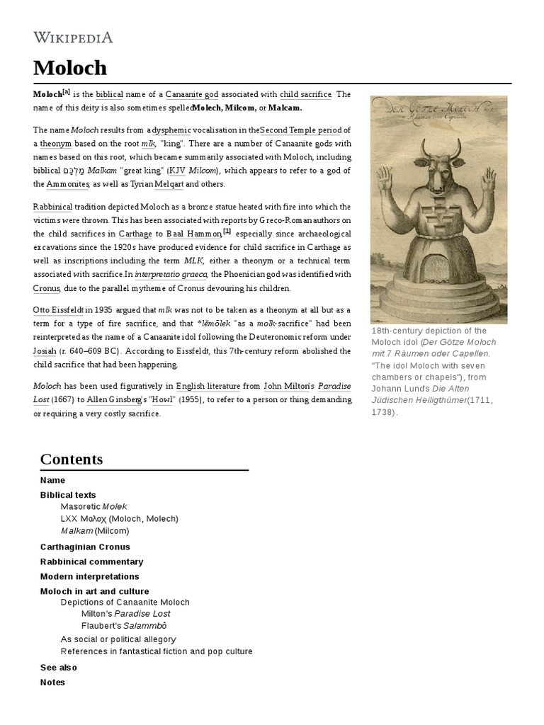 Moloch | PDF | Religion And Belief