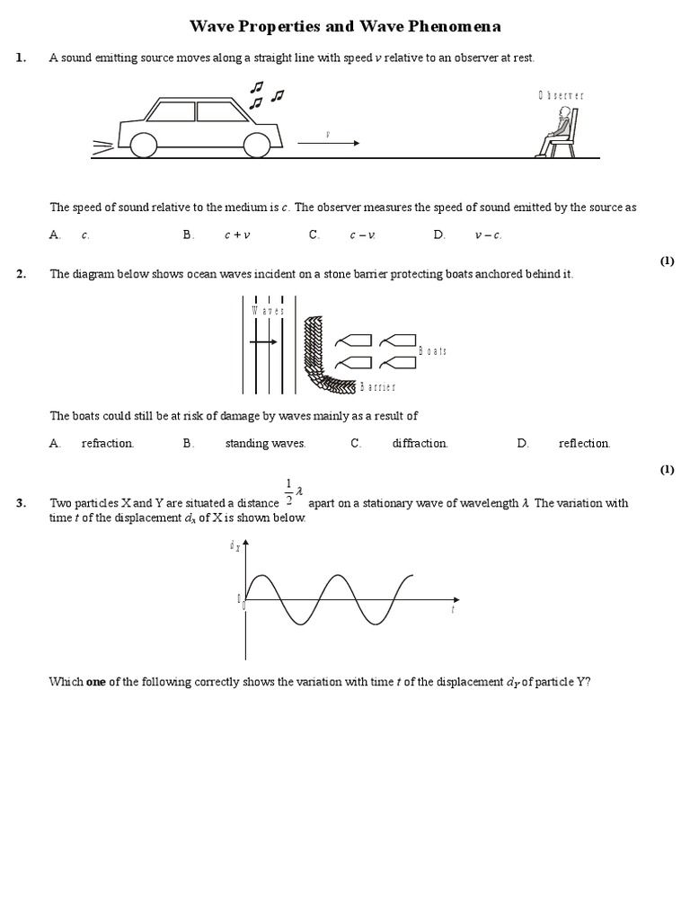 Wave Properties and Phenomena Explained | PDF | Radioactive Decay | Waves