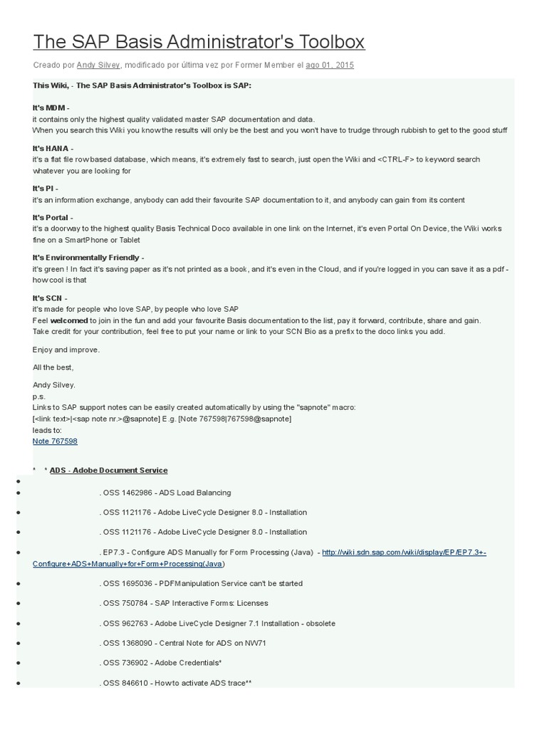 The SAP Basis Administrator's Toolbox | PDF | Business Process ...