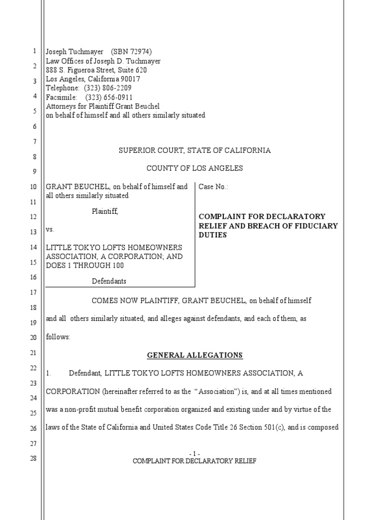 Complaint Filed 12-24-18 | Download Free PDF | Complaint | Declaratory ...