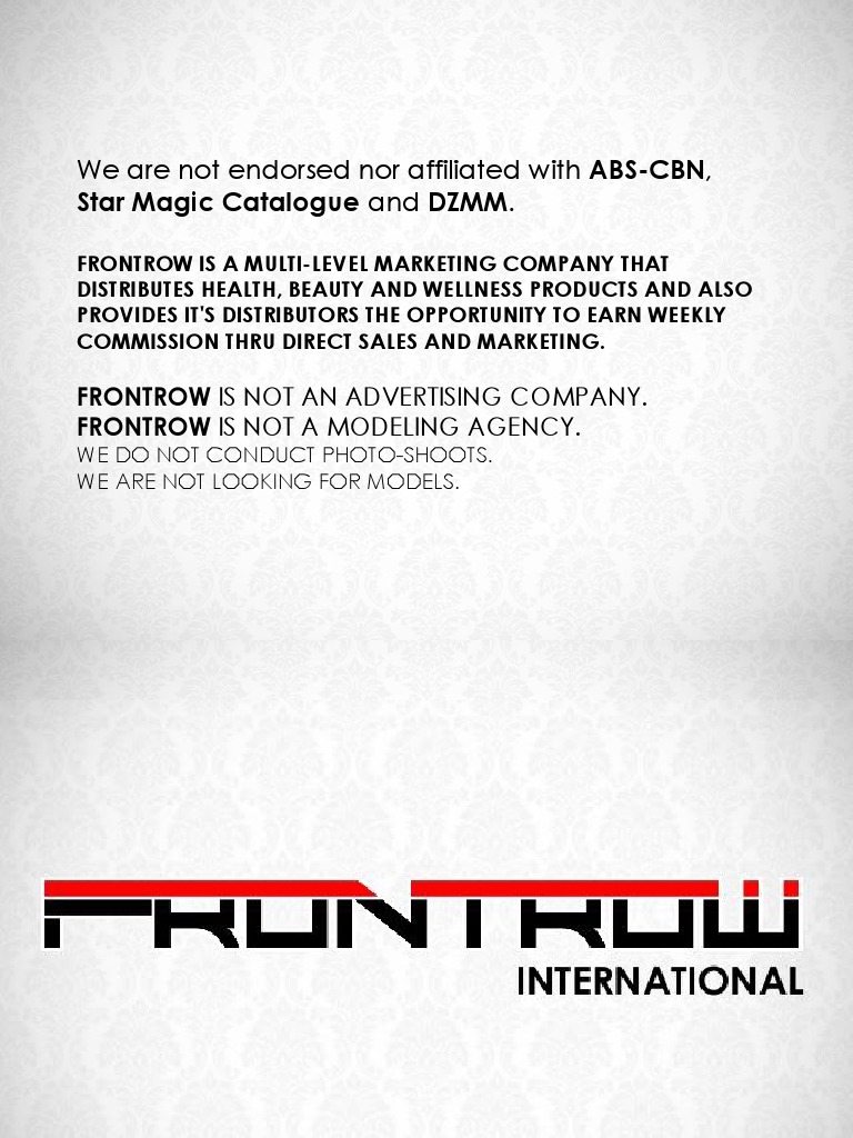 Clearbook Presentation Frontrow International | PDF | High Density ...