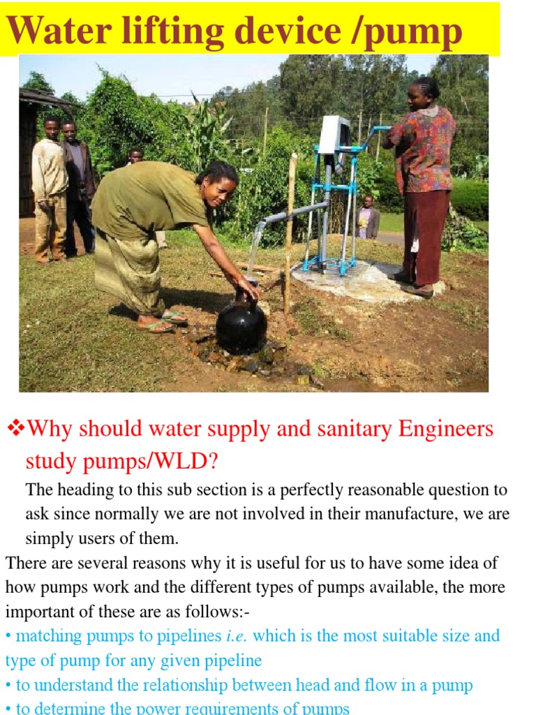 Overview of Water Lifting Devices | PDF | Pump | Liquids
