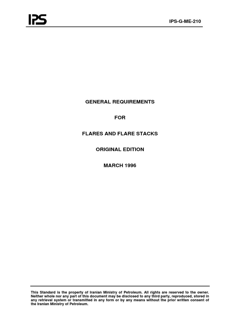 General Requirements For Flares and Flare Stacks | PDF | Pipe (Fluid ...