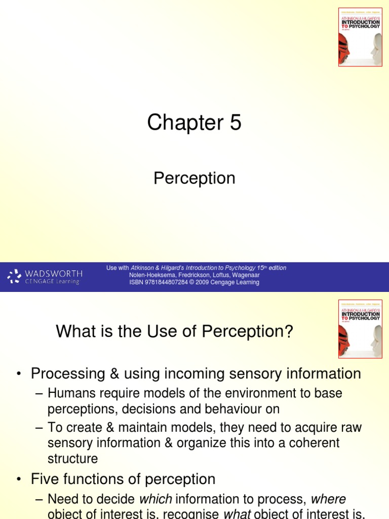 Perception: Use With Nolen-Hoeksema, Fredrickson, Loftus, Wagenaar ISBN ...