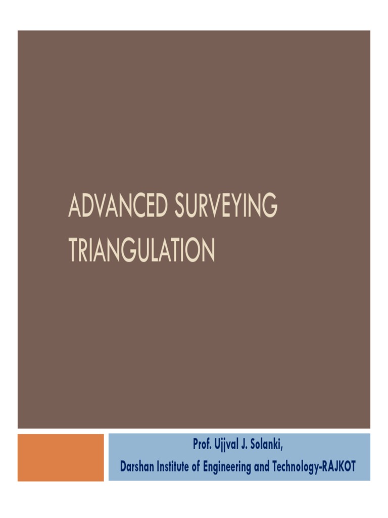 Triangulation - Engineering Surveying | PDF | Surveying | Triangle