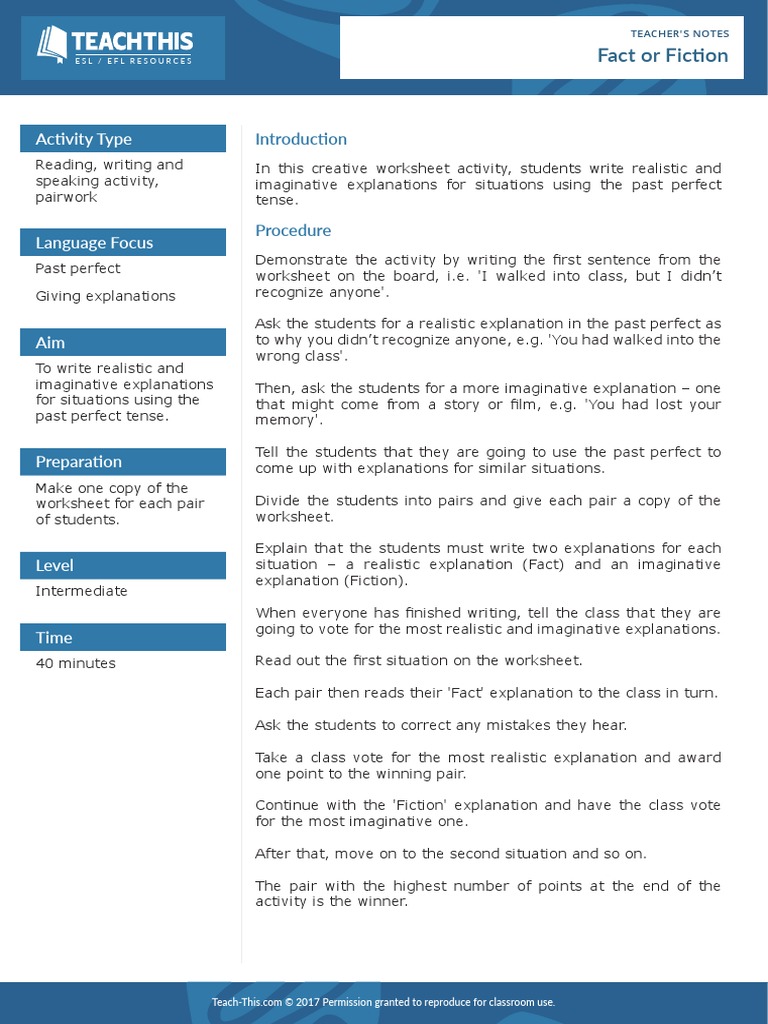 Fact or Fiction 2 | PDF | Linguistics | Cognitive Science