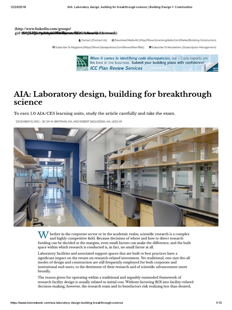 AIA - Laboratory Design, Building For Breakthrough Science - Building ...