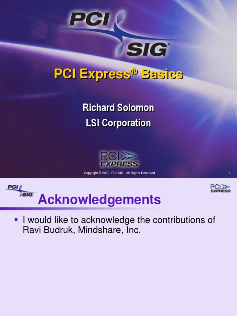 PCI Express Basics | PDF | Electronic Engineering | Communications ...