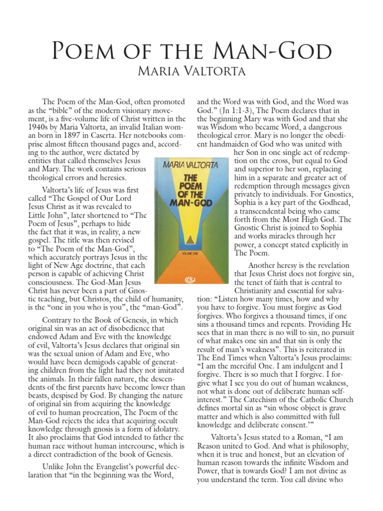 Poem of Man God | PDF | Original Sin | Sin