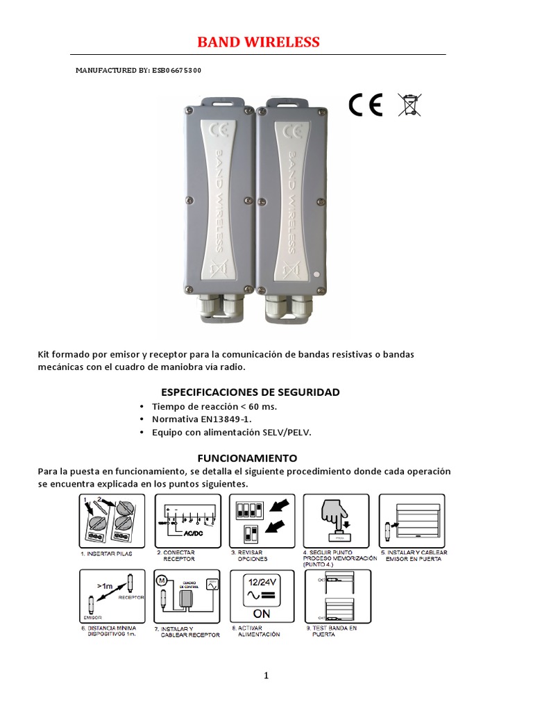 Ds031 Band Wireless | PDF | Transmisor | Fuente de alimentación